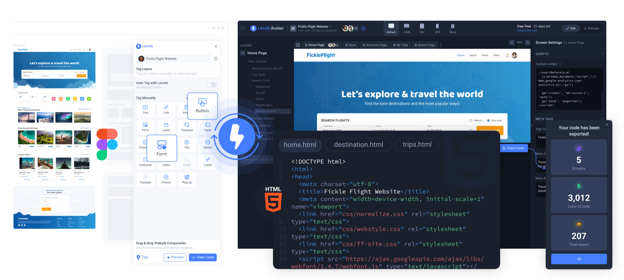 Figma to HTML CSS: Get pixel perfect, high-quality code | Locofy Figma to HTML CSS: Get pixel perfect, high-quality code | Locofy