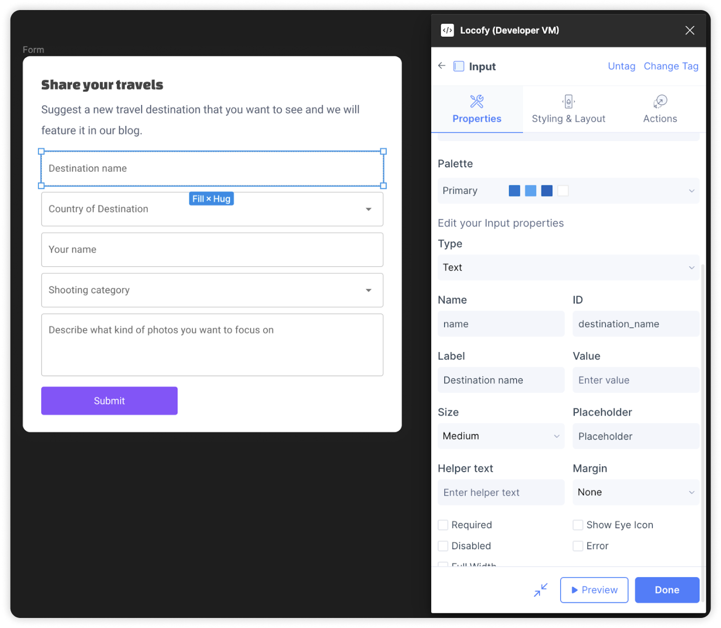Exporting a custom form for your existing repository – Locofy Docs