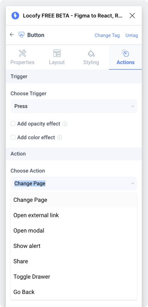 Tagging your React Native button – Locofy Docs Tagging your React Native button – Locofy Docs